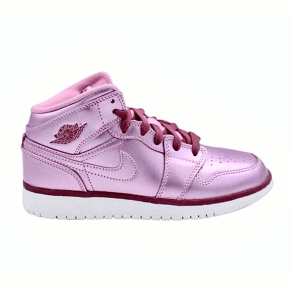 Jordan | Shoes | Just In Air Jordan Mid Metallic Pink Rose Gs | Poshmark